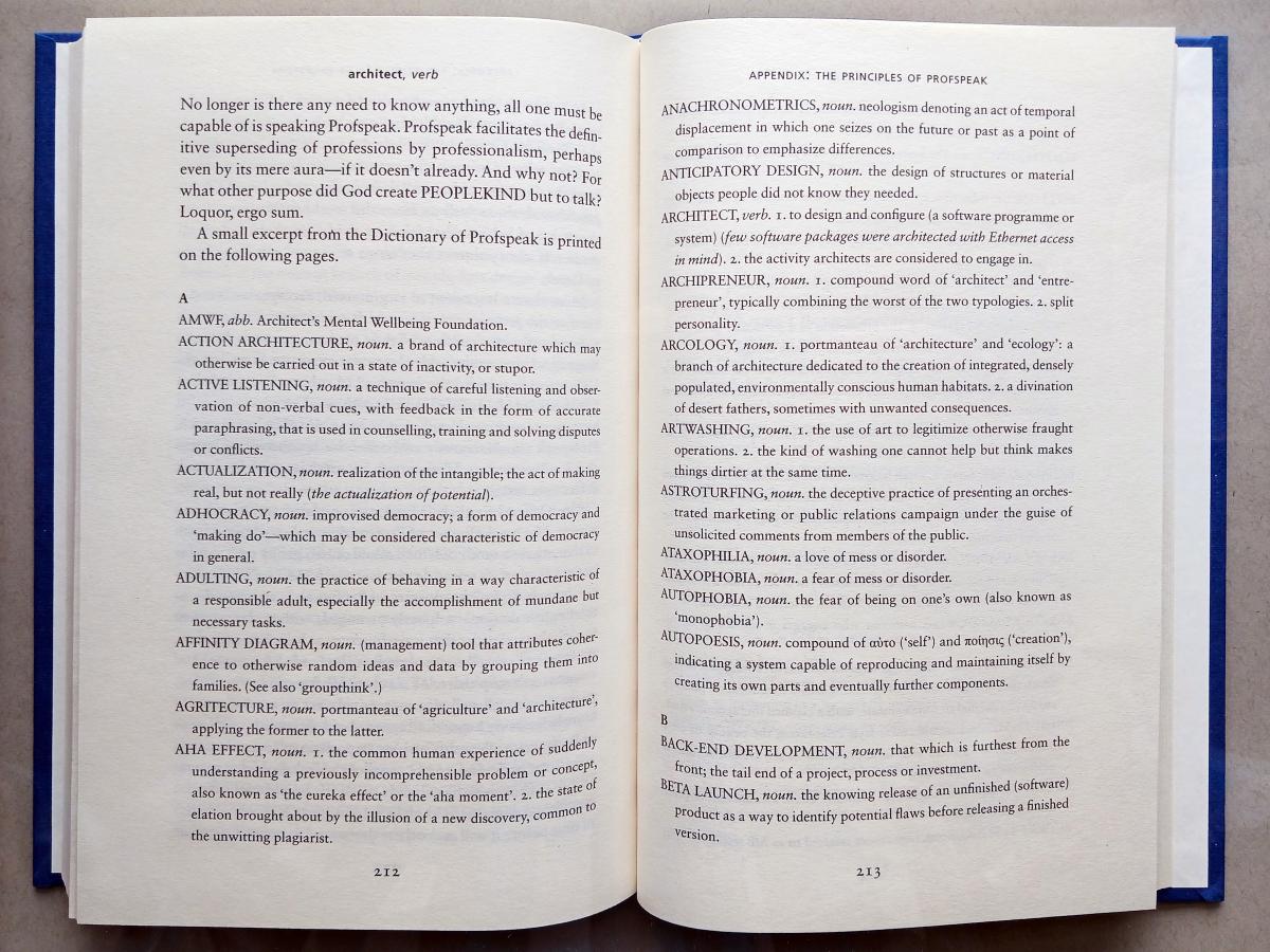 A Book of Lists - Reinier de Graaf's 'architect, verb'