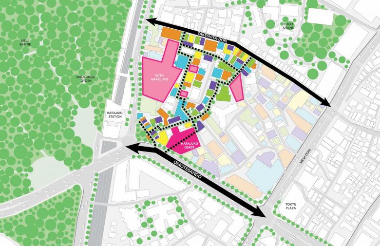 OMA's First Mixed-Use Building on Omotesando Under Construction
