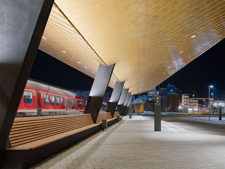 Two Bus Station Canopies - pape + pape architekten, BLUE WORKS Architects