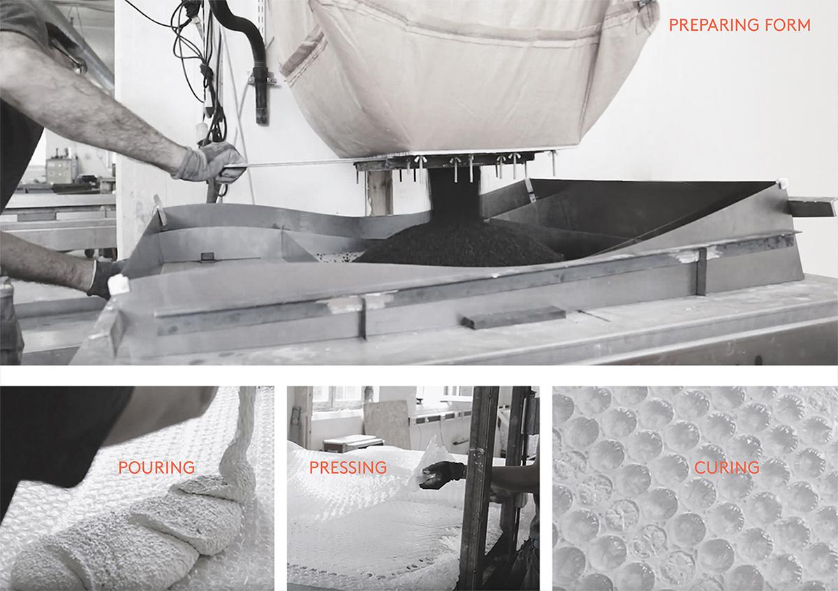 Concrete 'Bubbles' Made from Bubble Wrap