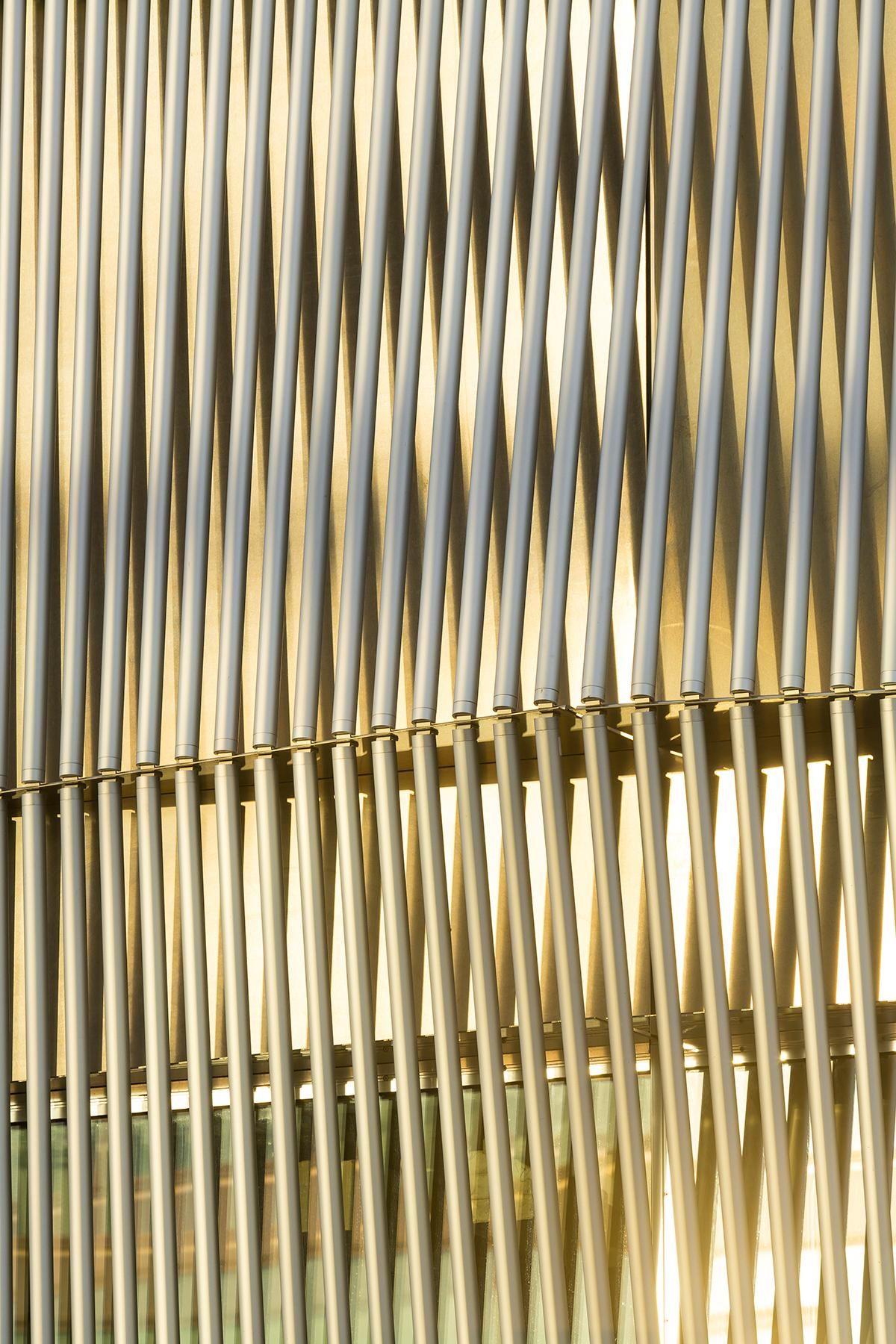 A Woven Facade of Metal Tubes