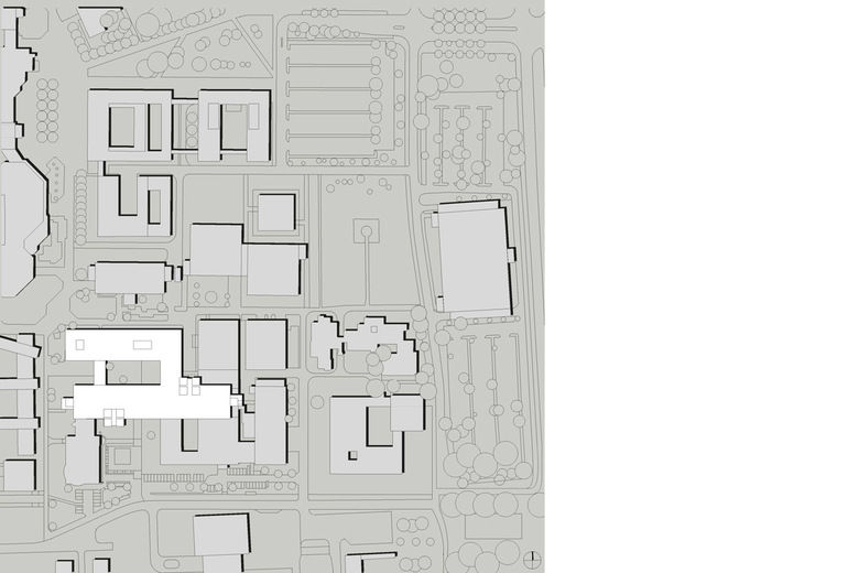 Hochhaus und Dokumentationsgebäude, Deutsches Krebsforschungszentrum ...