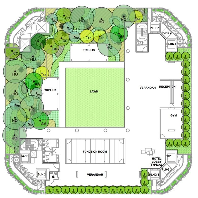 Oasia Hotel Downtown STX Landscape Architects