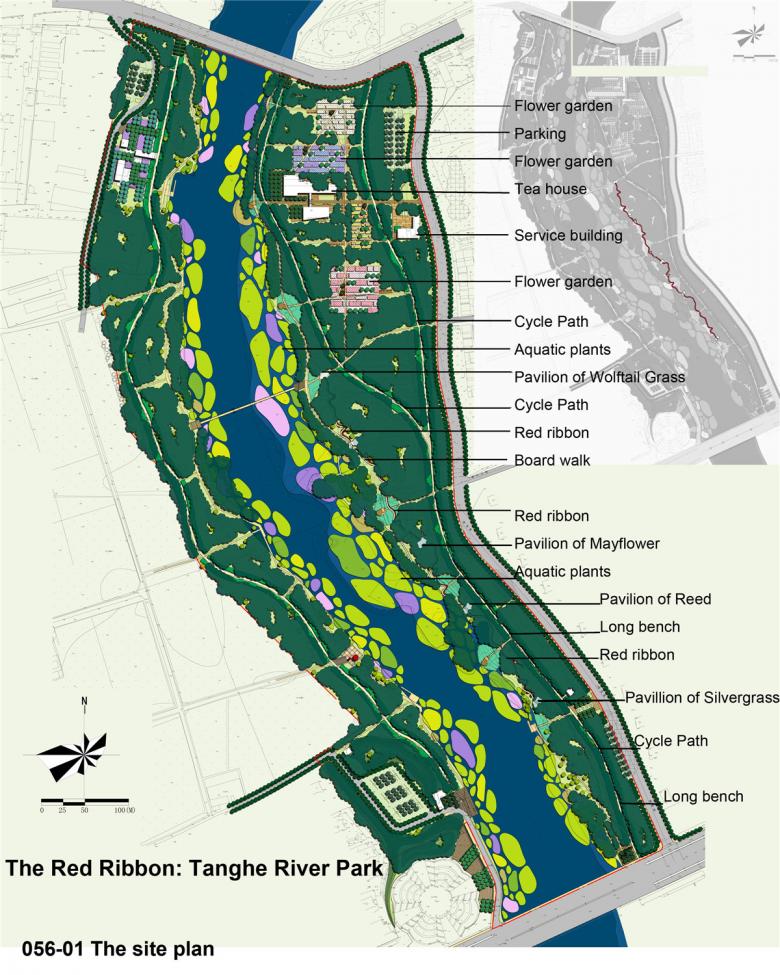 The Red Ribbon — Tanghe River Park Turenscape