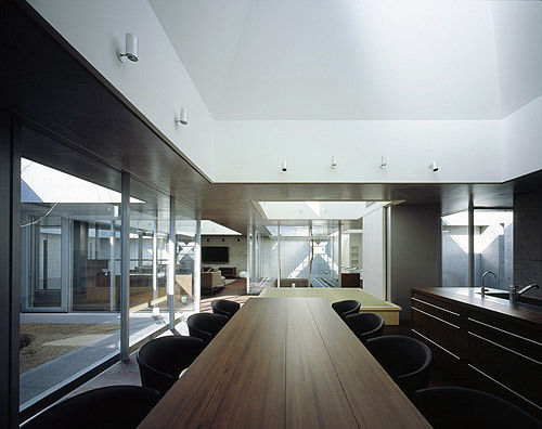 House with Square Skylight NKS2 architects