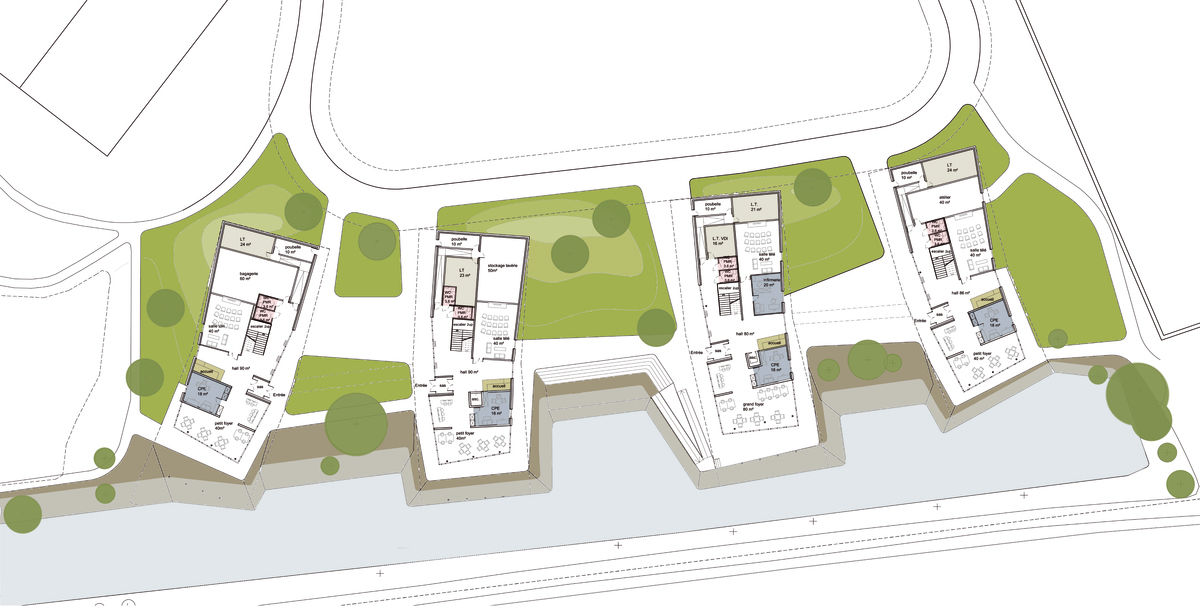 Internat des Lycée Alexandre Denis avantrace architektur szenografie